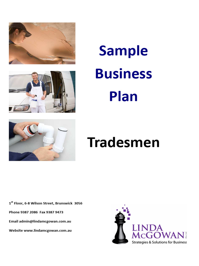Plumbing Business Plan Template | PDF | Business Plan | Startup Company