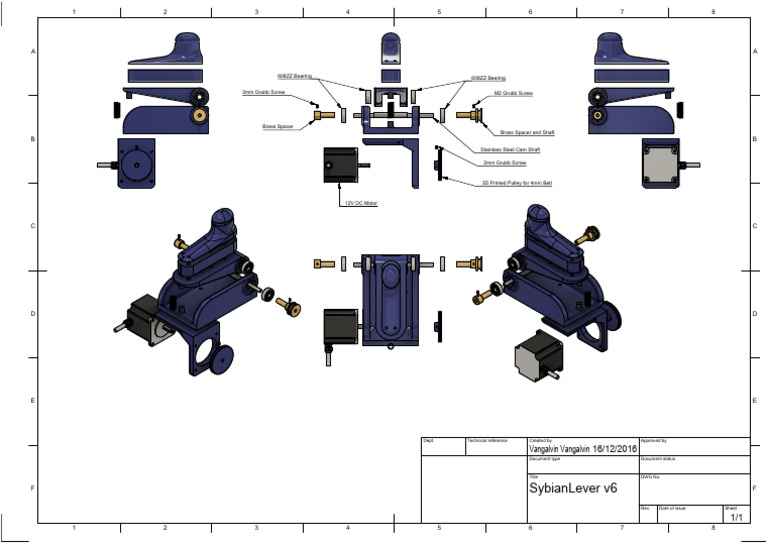 Vibrating Saddle Assembly Drawing v1 | PDF | Mechanics | Equipment