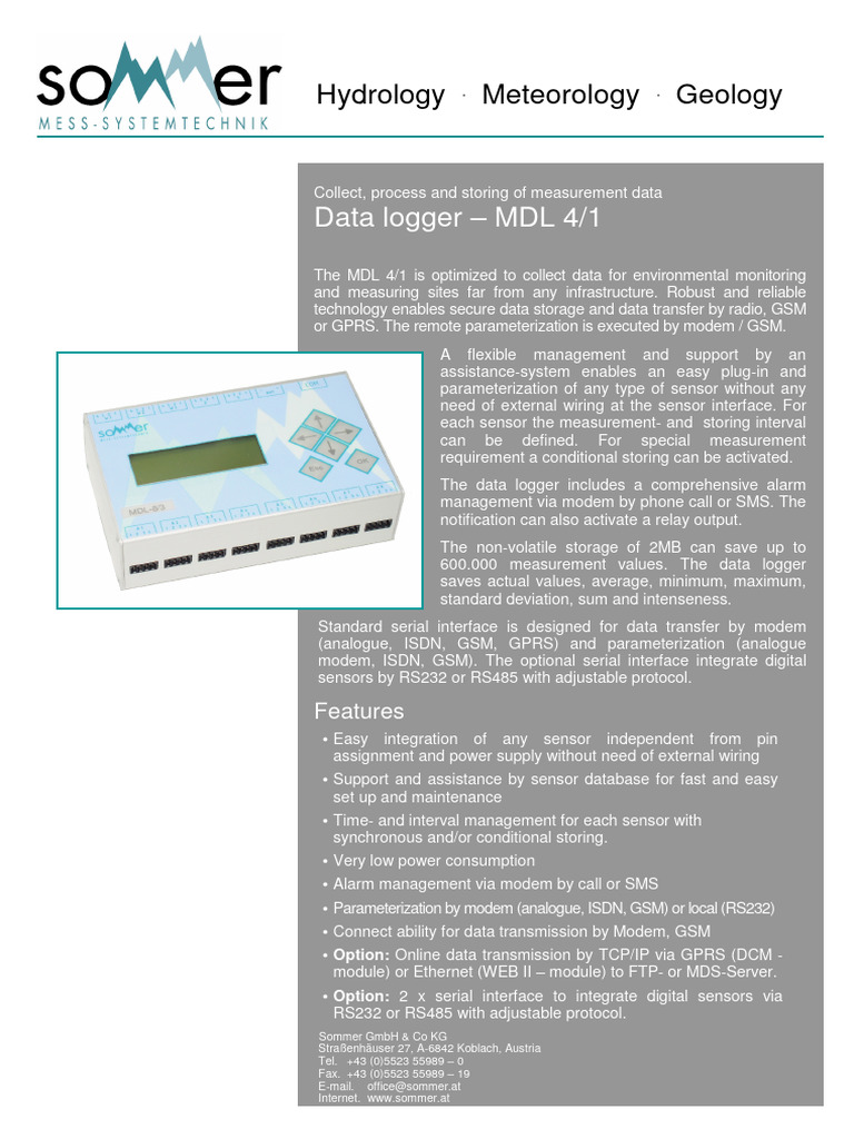 Hoja de Datos Dattalogger | PDF | Modem | General Packet Radio Service