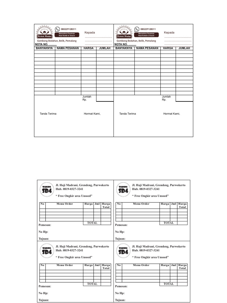 Kumpulan Nota Makanan | PDF