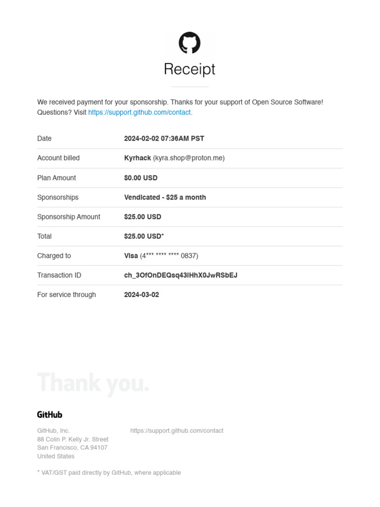 Github Kyrhack Receipt 2024 02 02 | PDF