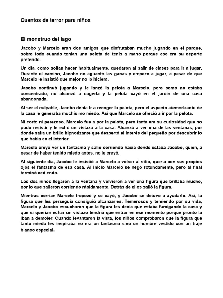 Cuentos de Terror para Niños | PDF