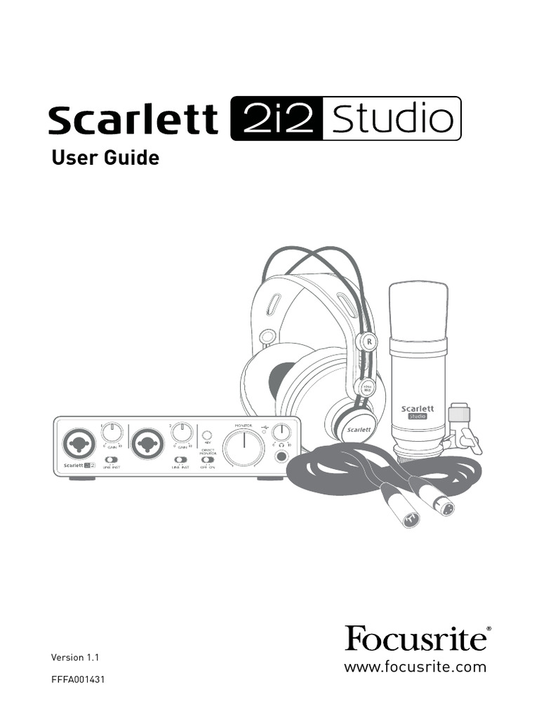 Scarlett 2i2 Studio 2nd Gen User Guide v1.1 English - en | Download Free PDF | Microphone ...