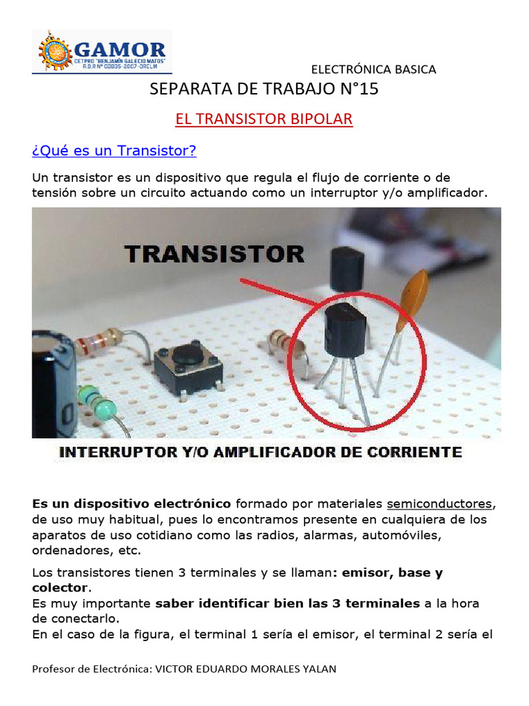 El Transistor Bipolar | PDF | Transistor | Electrónica