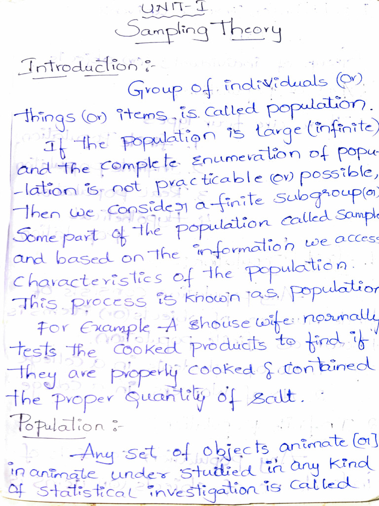 Stat Sem4 Unit1 | PDF
