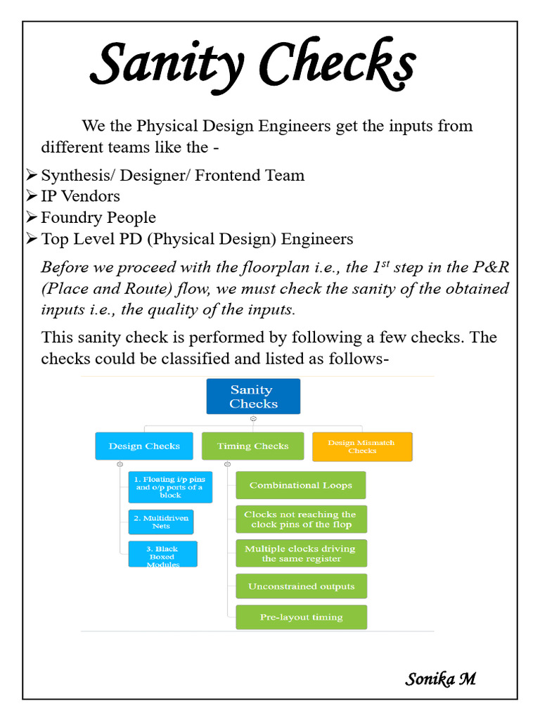 Sanity Checks | Download Free PDF | Information And Communications Technology | Computing