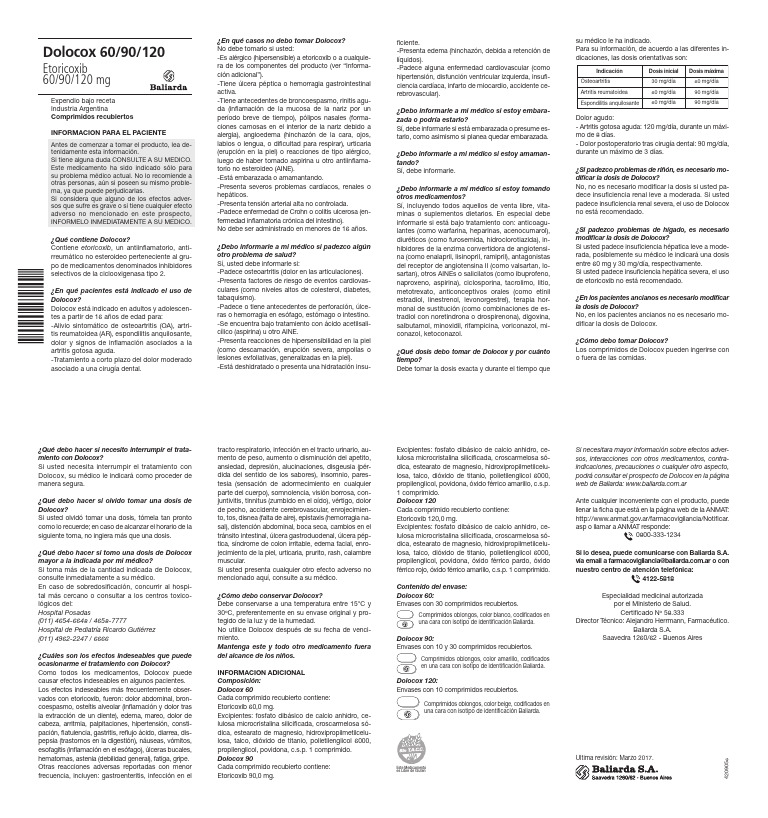 Uso y dosis de Dolocox en tratamientos | PDF | Droga anti-inflamatoria ...