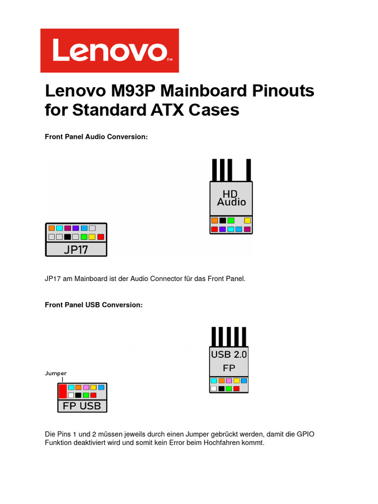 Lenovo M93P Pinout Conversion | PDF