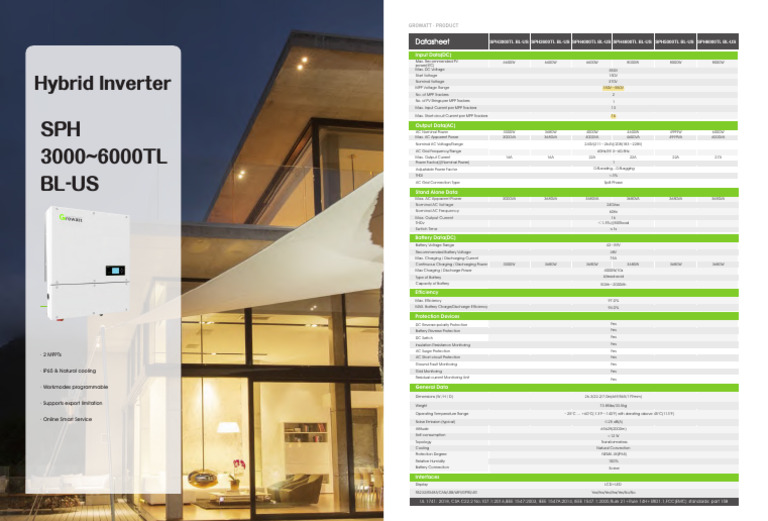 SPH3000 6000TL BL Us | PDF | Alternating Current | Mains Electricity