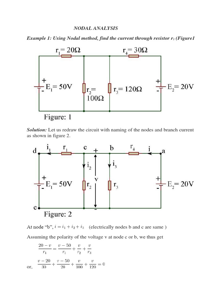 Nodal 0 Mesh Analysis | PDF | Electrical Network | Electromagnetism