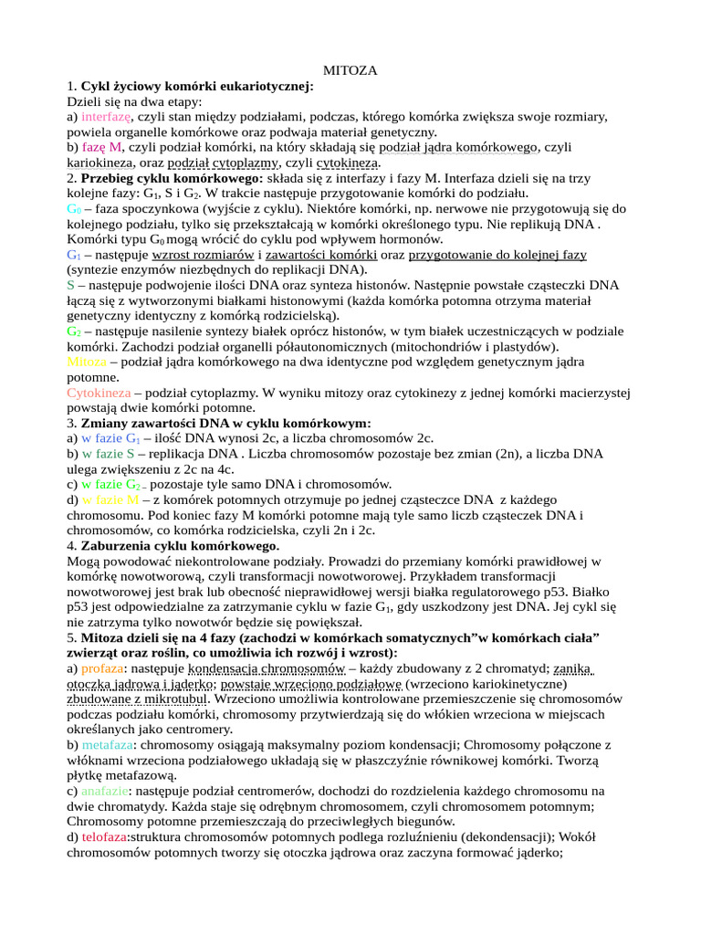 Mitoza I Mejoza | PDF