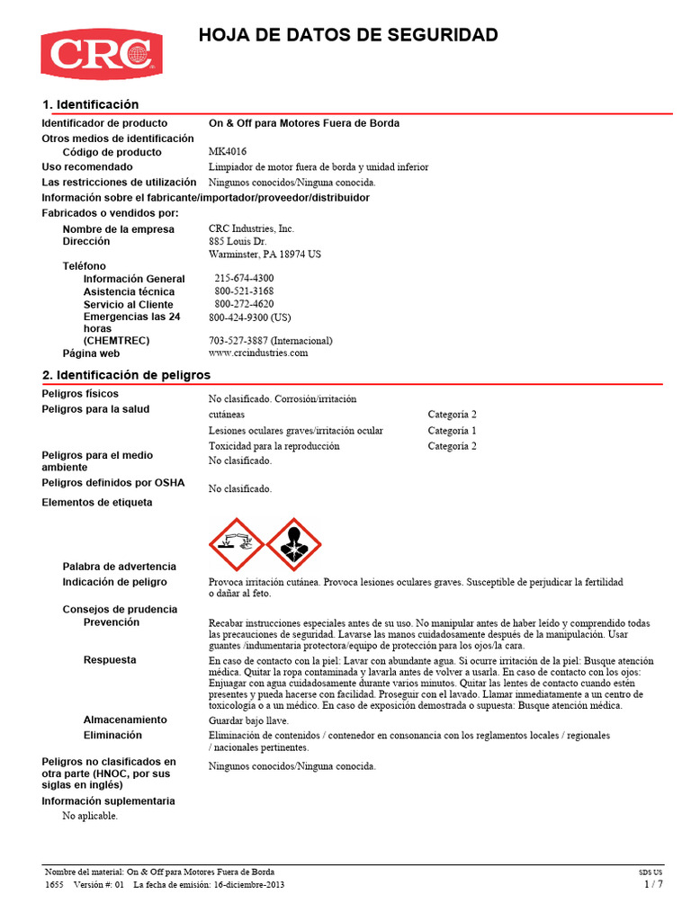 Ficha de Seguridad Aceite | PDF | Compuesto orgánico volátil ...