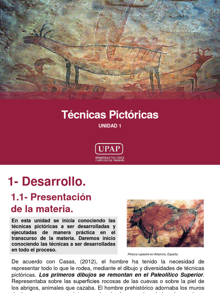 Unidad I - Presentación - Técnicas Pictóricas-1 | PDF | Pinturas | Dibujo