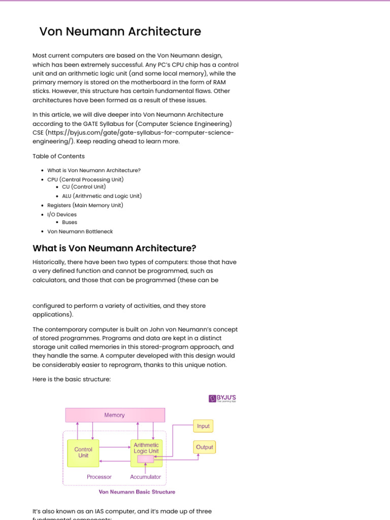 Von Neumann Architecture - Abdul Rehman | PDF | Central Processing Unit | Computer Data Storage