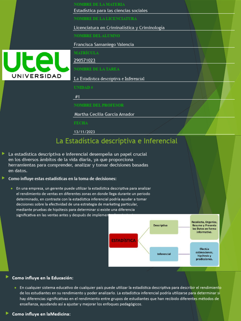 Estadistica Descriptiva e Inferencial | Descargar gratis PDF | Estadísticas | Estadísticas ...