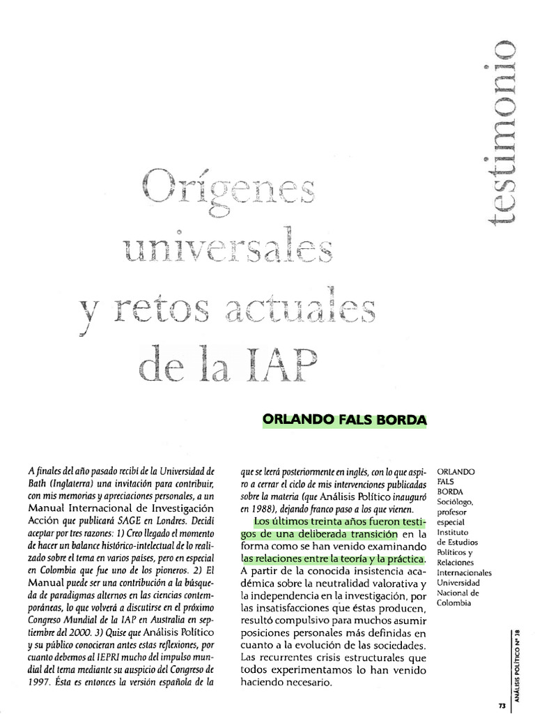 Fals Borda - IAP | PDF