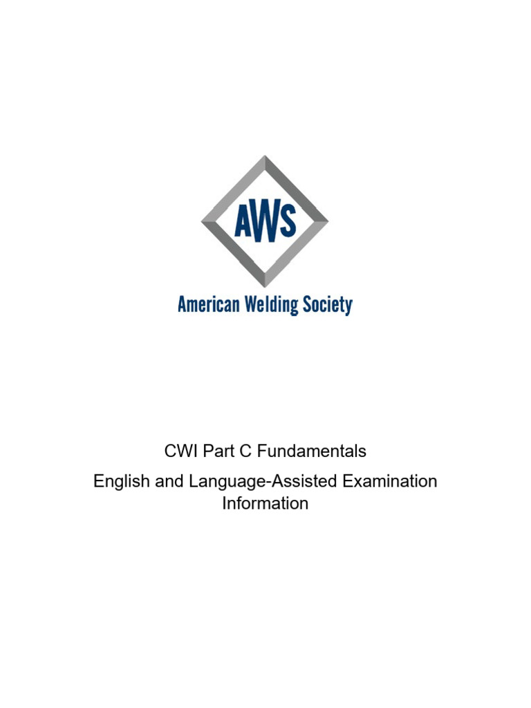 CWI Part C Exam Overview and Guidelines | PDF | Multiple Choice | Mechanical Engineering