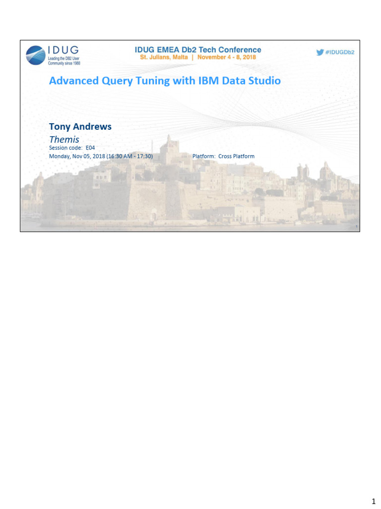 Advanced Query Tuning Using IBM Data Studio | PDF | Database Index | Ibm Db2