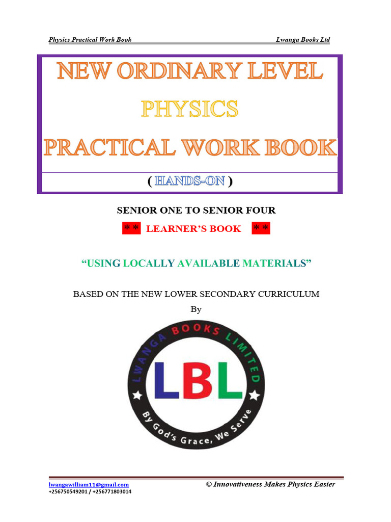 S1-S4 Phy Practical Learner's Work Book (LBL) | PDF | Refraction ...