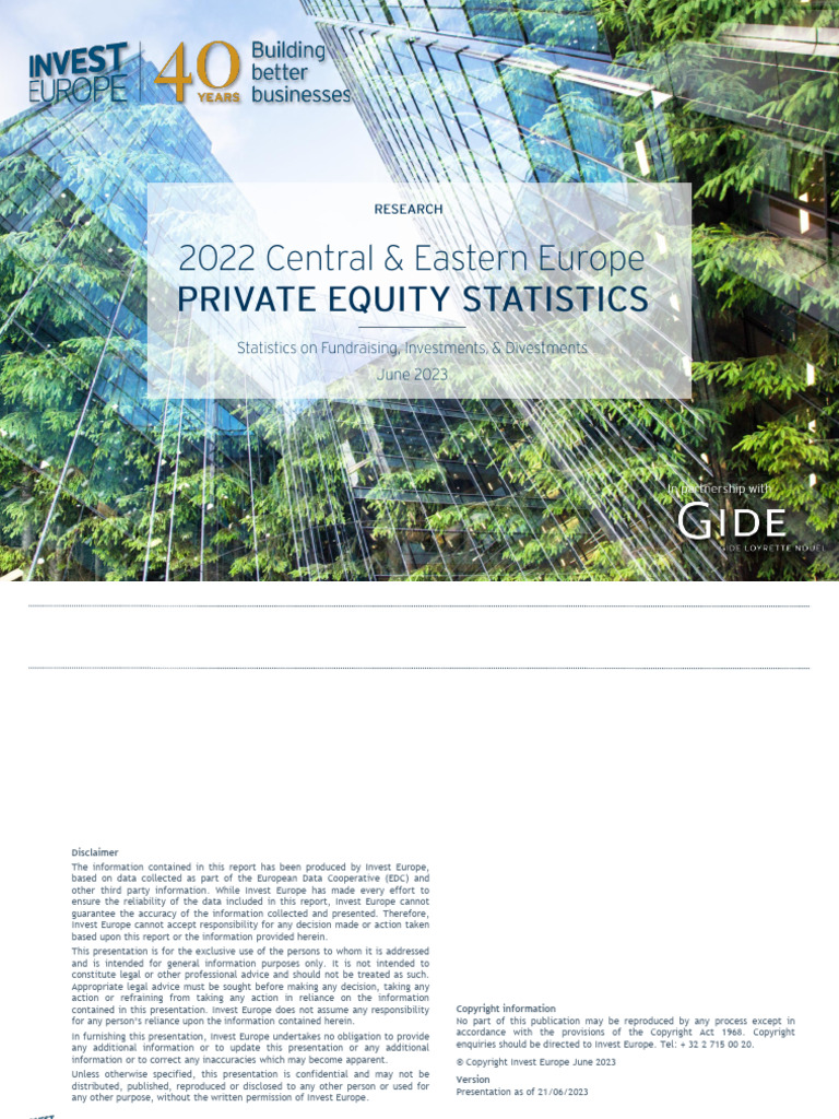 2022 Cee Pe Statistics Report - June 2023 | PDF | Venture Capital ...
