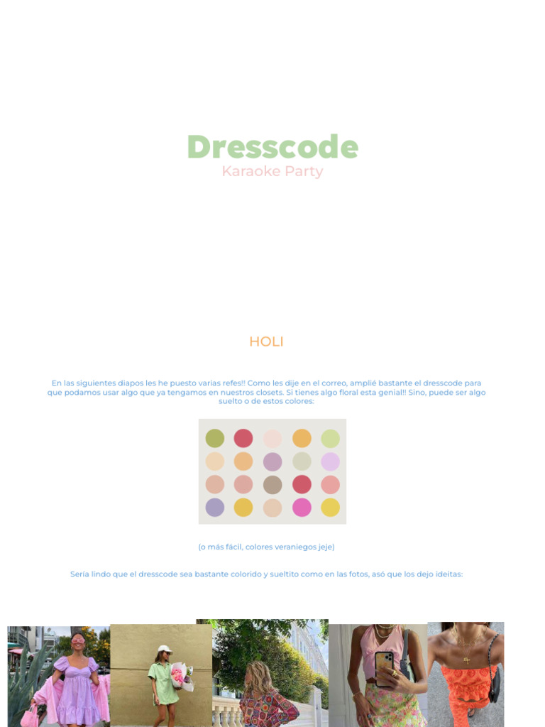 Dresscode Karaoke Party | PDF