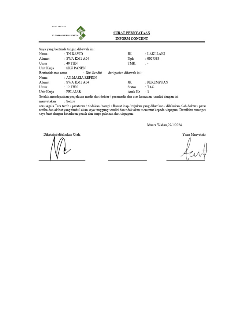 Blpl. An - Maria Fetrin (Swa KM1 A04) Dinas Siang | PDF