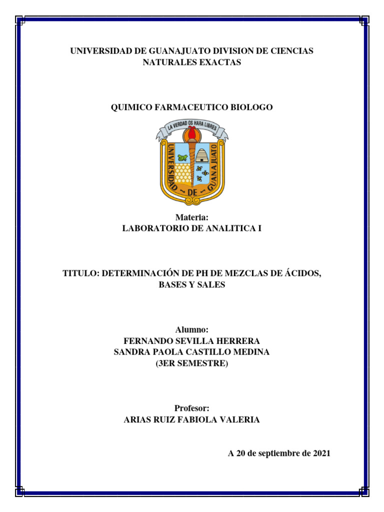 Practica 5-QA | PDF | Ph | Ácido