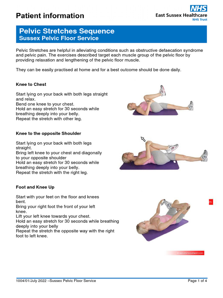 Pelvic Floor Stretches | PDF | Knee | Abdomen