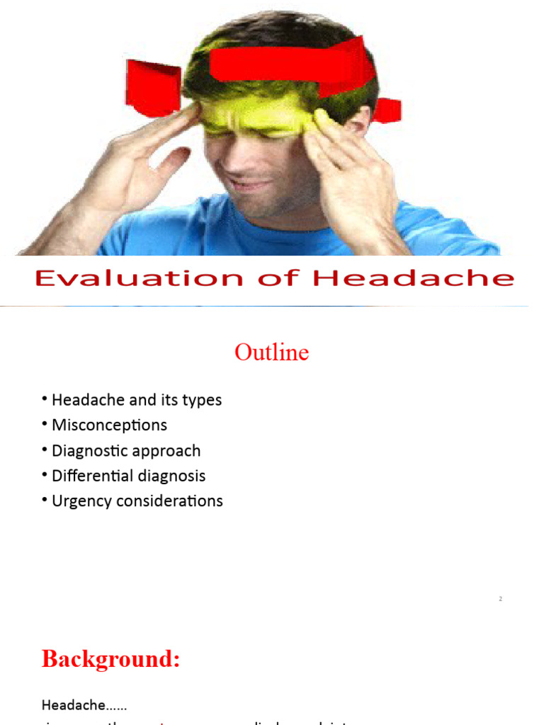 Headache Lecture | PDF | Headache | Migraine