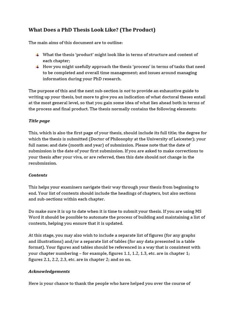 What Does A Phd Thesis Look Like Session 1 Reading 3 Pdf Thesis Methodology