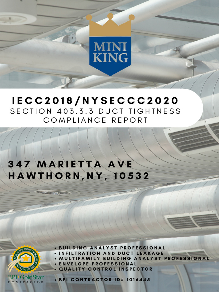 Duct Leakage Test Report | PDF