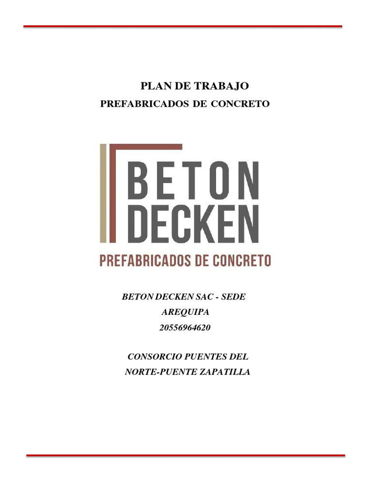 BD - Plan de Trabajo - Pte Zapatilla - R.01 | Descargar gratis PDF ...