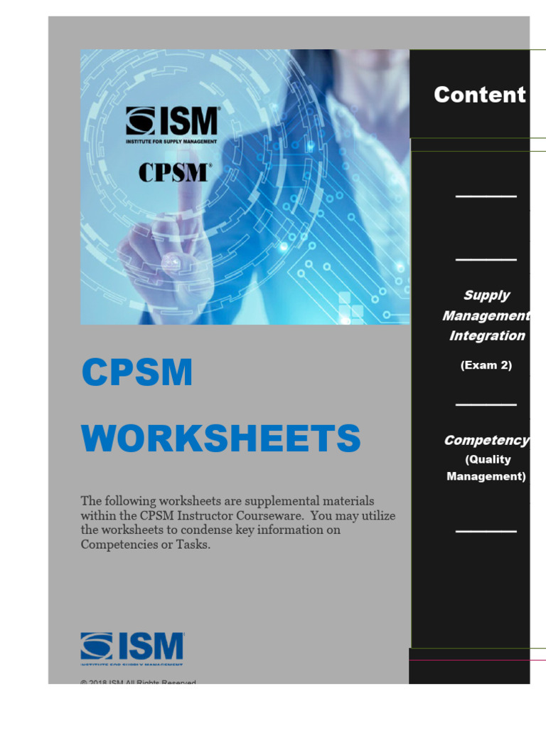 CPSM Exam 2 Quality Management Worksheet 2020 | PDF | Quality Management | Systems Science