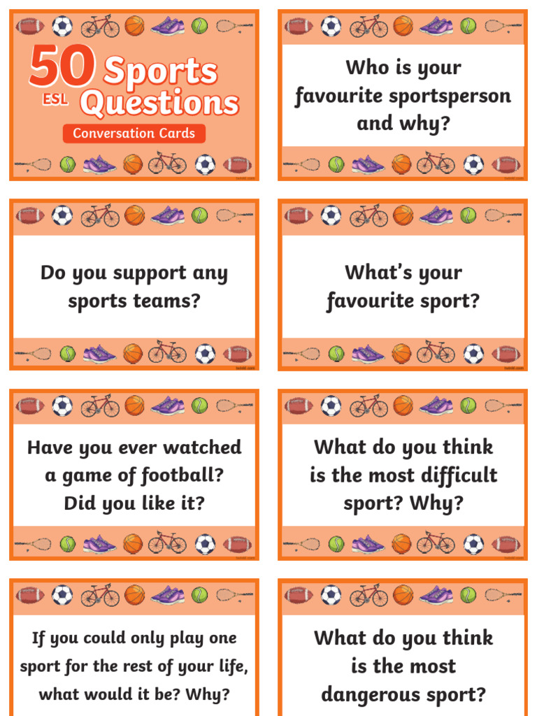 Answer A Sports Question | PDF | English As A Second Or Foreign ...