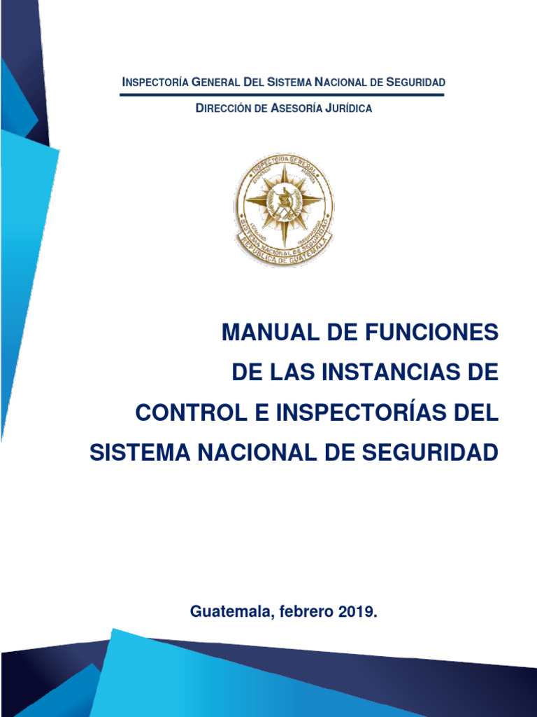 Manual de Funciones de Las Instancias de Control e Inspectorías Del Sistema Nacional de ...