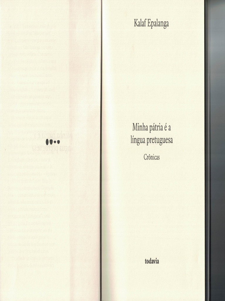 Minha Pátria É A Língua Pretuguesa - Kalaf Epalanga | PDF