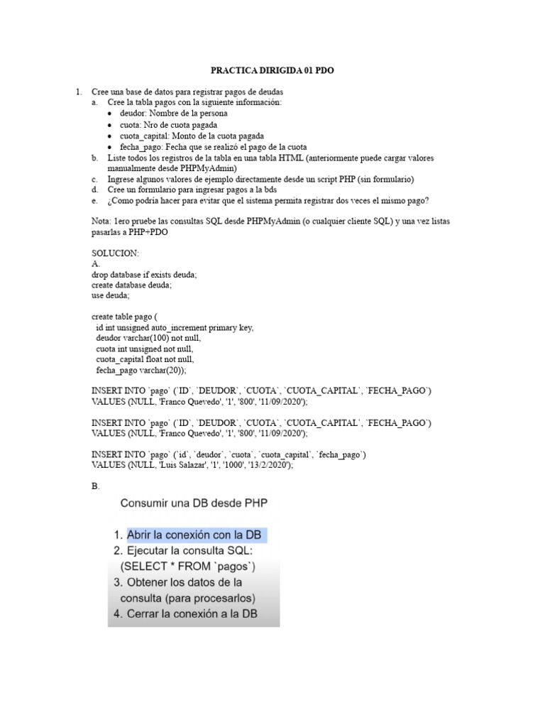 Ejercicios Pdo | PDF