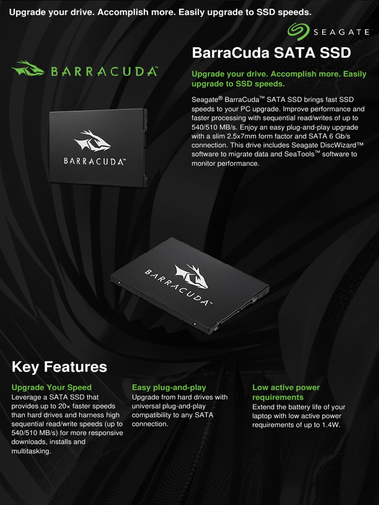 Barracuda Sata SSD DS2128 2 2308US en - GB | PDF | Solid State Drive ...
