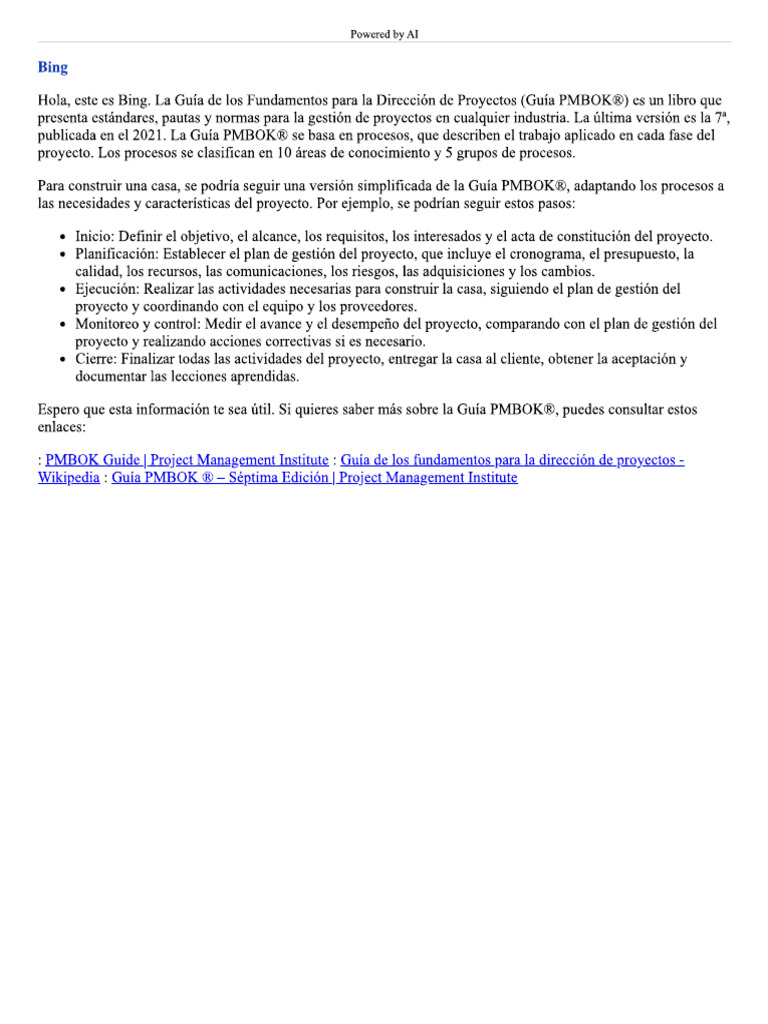 Guia Simple PMBOOK para La Construcción de Una Casa | PDF
