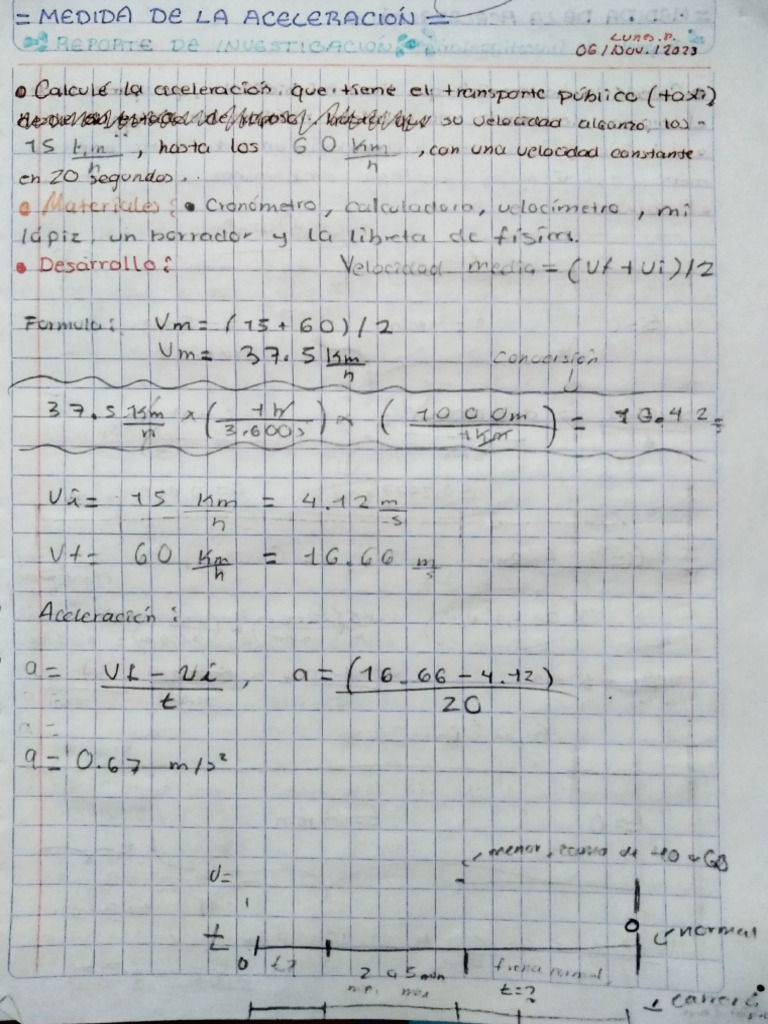 Práctica de Aceleración. | PDF