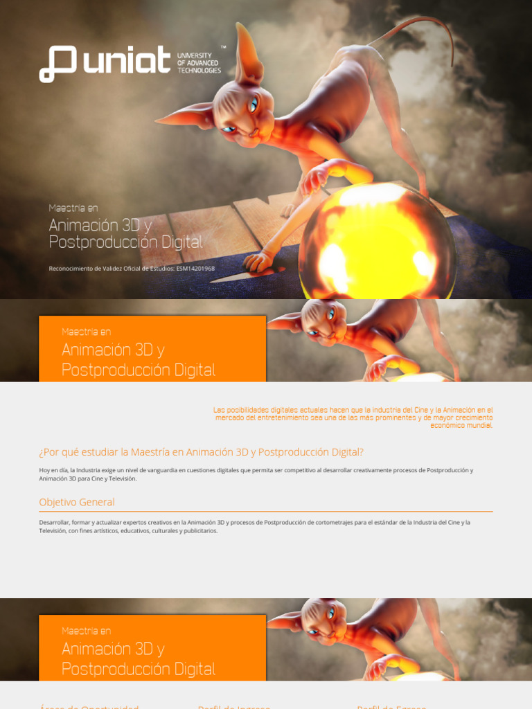 1 - Maestría Animación 3D y Postproducción - PDF 2023 | PDF | Animación | Gráficos de ...