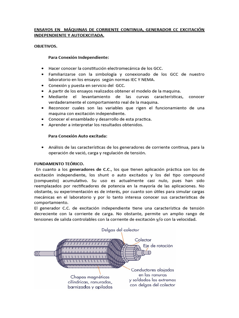 Lab. de Máquinas de Corriente Continua | PDF | Generador eléctrico ... Lab. de Máquinas de Corriente Continua | PDF | Generador eléctrico ...