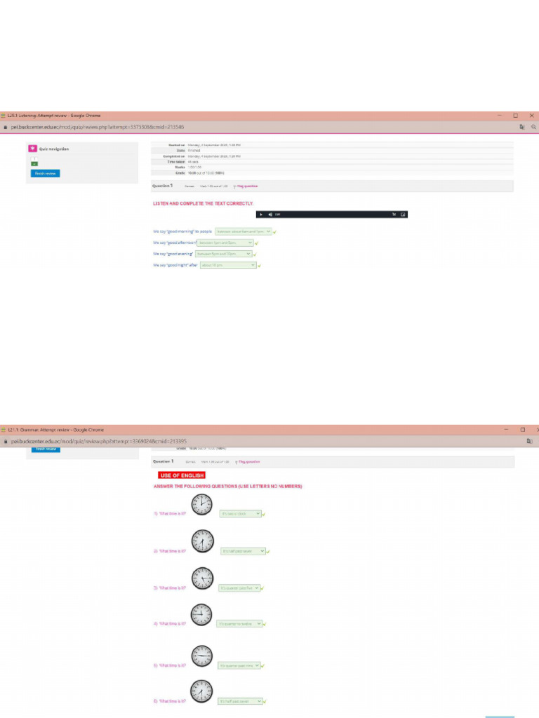 Capturas Plataforma Ingles | PDF