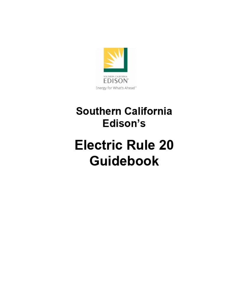 SCE Electric Rule 20 Guidebook | PDF | Road Surface | Easement