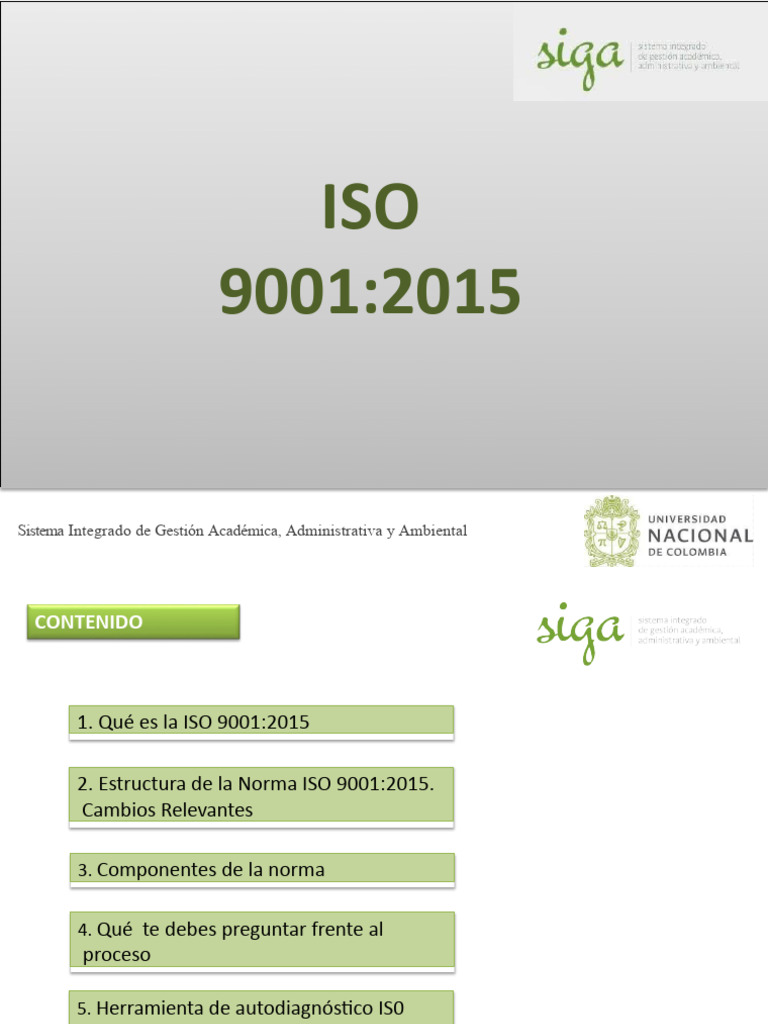 Capacitacin ISO 9001 2015 | PDF | Planificación | Liderazgo