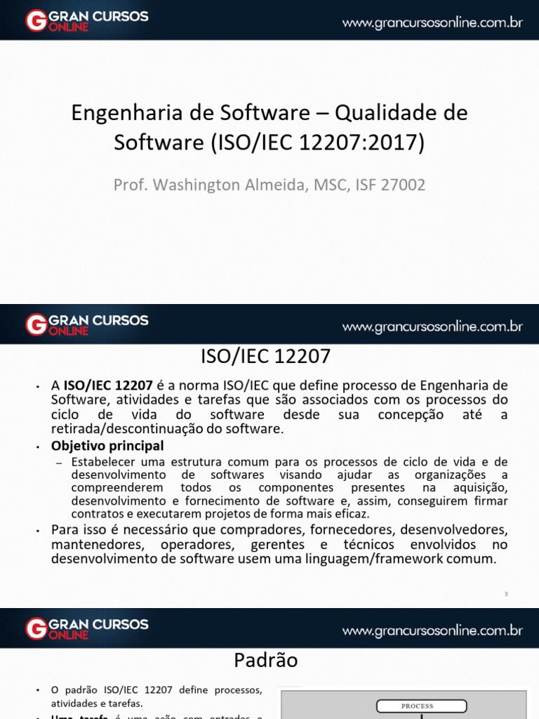 Aula 75 ISO - IEC 12207 - 2017 | PDF | Qualidade (negócios) | Informática