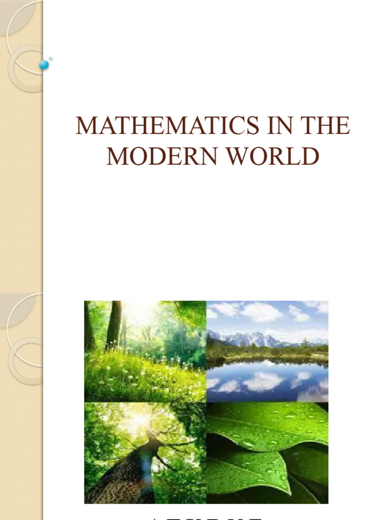 Mathematics in The Modern World | PDF | Pattern | Mathematics