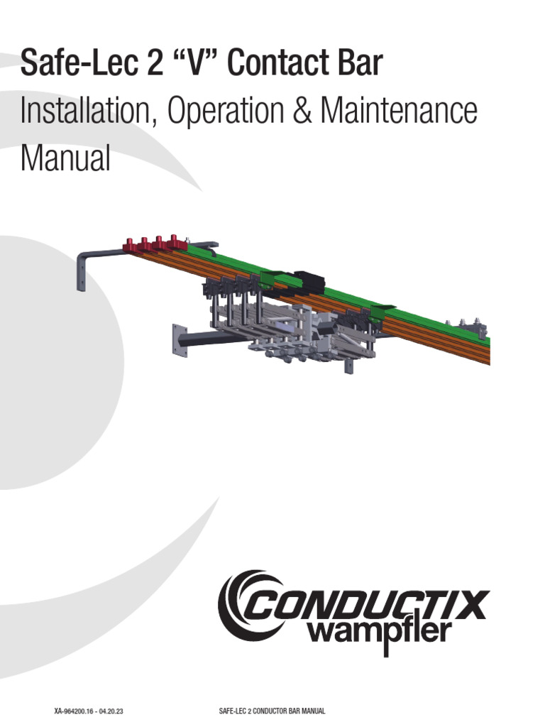 Safe-Lec 2 Conductor Bar Manual | PDF | Legal Liability | Screw