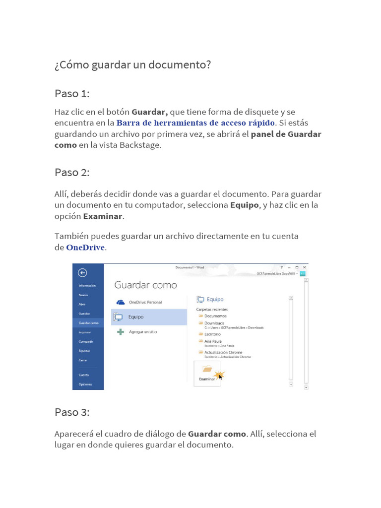 Cómo Guardar Documentos Fácilmente | PDF