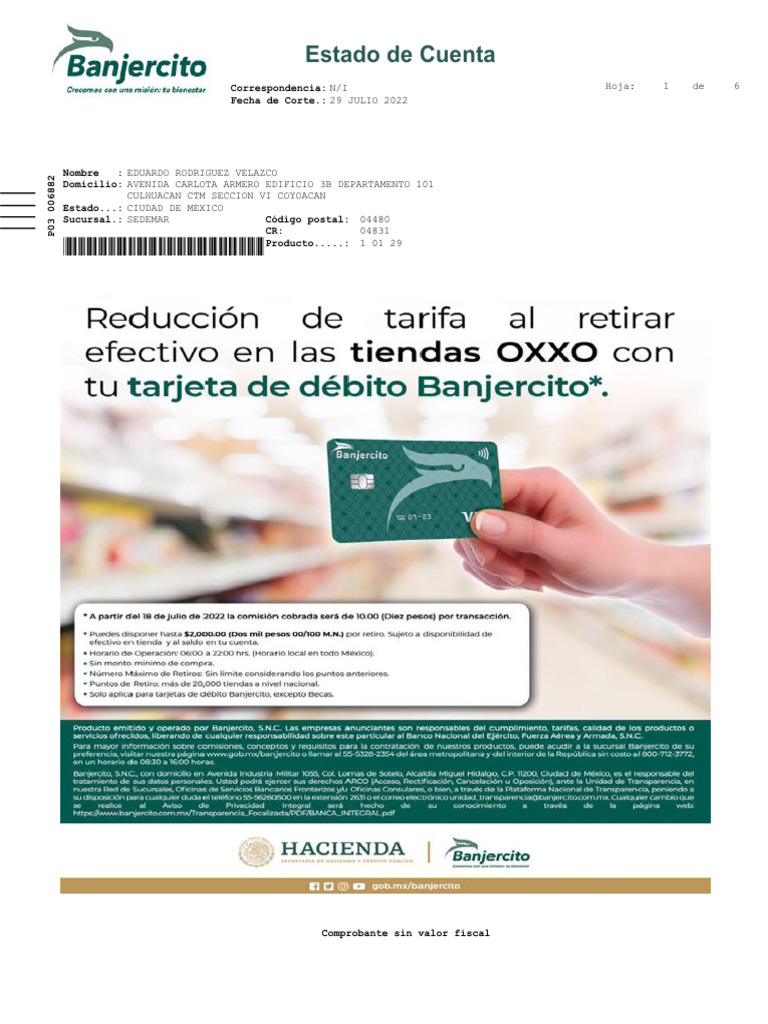 Estado de Cuenta | PDF | Bancos | Industrias de servicio